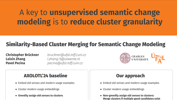 Similarity-Based Cluster Merging for Semantic Change Modeling | Underline
