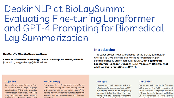 Deakinnlp At Biolaysumm Evaluating Fine Tuning Longformer And Gpt 4 Prompting For Biomedical