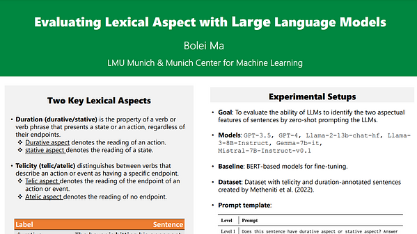 Evaluating Lexical Aspect with Large Language Models | Underline