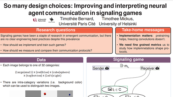 So many design choices: Improving and interpreting neural agent ...