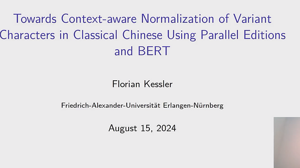 Towards Context-aware Normalization of Variant Characters in Classical Chinese Using Parallel ...