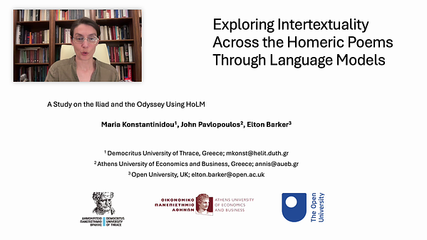 Exploring intertextuality across the Homeric poems through language ...