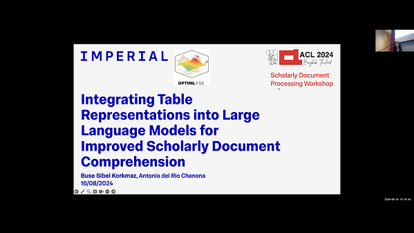 Integrating Table Representations into Large Language Models for Improved Scholarly Document ...