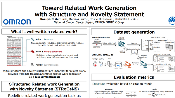 Underline | Toward Related Work Generation with Structure and Novelty Statement