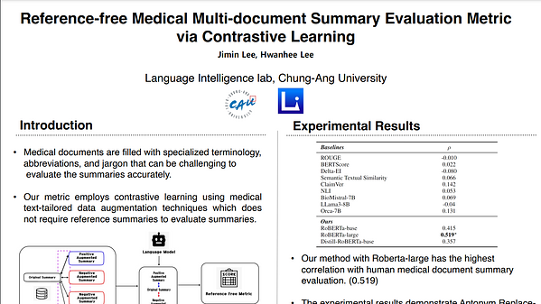 Reference-free Medical Multi-document Summary Evaluation Metric via ...
