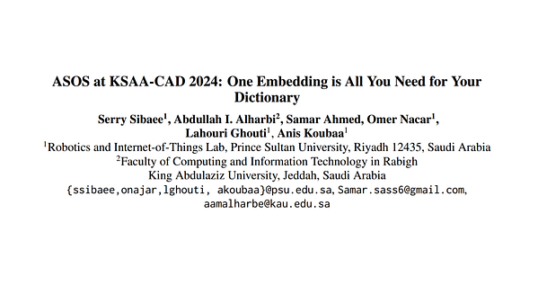 Underline | ASOS at KSAA-CAD 2024: One Embedding is All You Need for ...