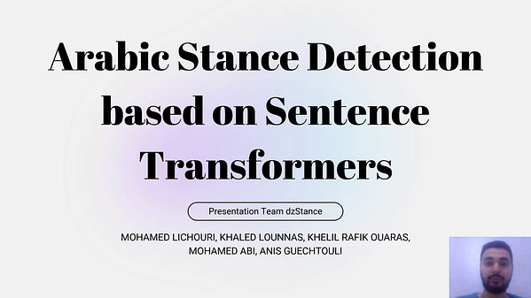 Underline | dzStance at StanceEval2024: Arabic Stance Detection based on Sentence Transformers