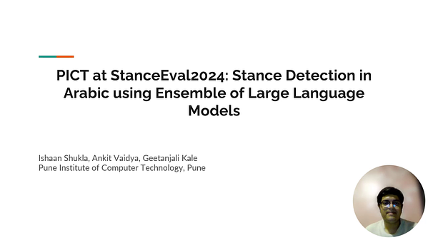 Underline | PICT at StanceEval2024: Stance Detection in Arabic using ...