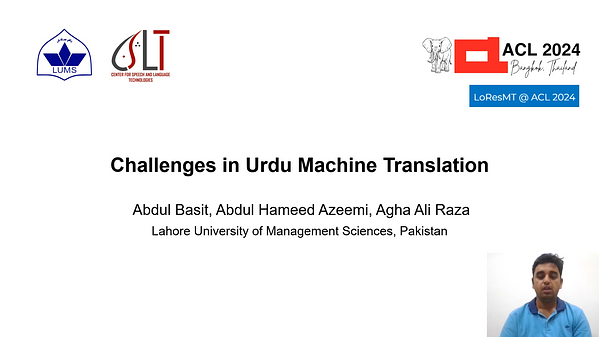 Challenges in Urdu Machine Translation | Underline