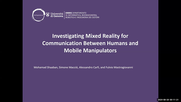Investigating Mixed Reality for Communication between Humans and Mobile ...