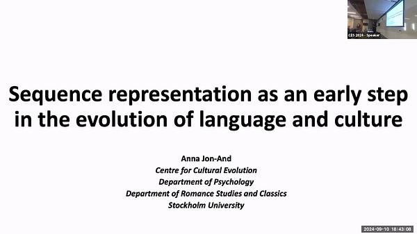LIVE - Sequence representation as an early step in the evolution of ...