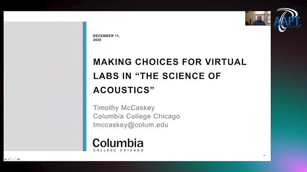 Underline | Making choices for virtual labs in "The Science of Acoustics"