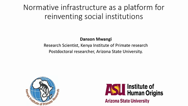 Recording - Normative infrastructure as a platform for reinventing ...