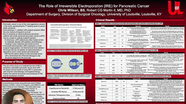 The Role of Irreversible Electroporation (IRE) for Pancreatic Cancer ...