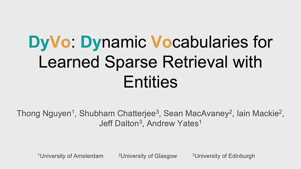 Underline | Improved Learned Sparse Retrieval with Entity Vocabulary