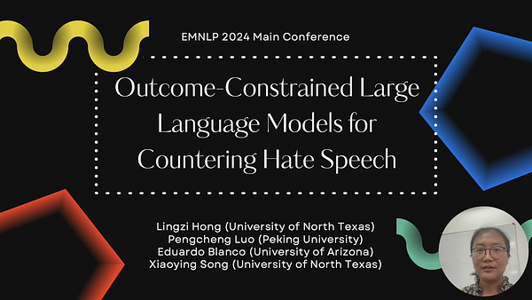 Underline | Outcome-Constrained Large Language Models for Countering Hate Speech