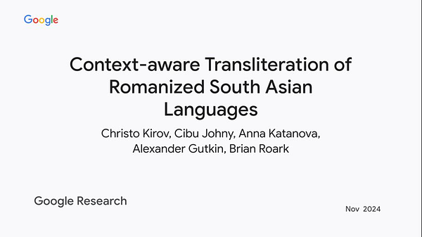 Underline | Context-aware Transliteration of Romanized South Asian Languages
