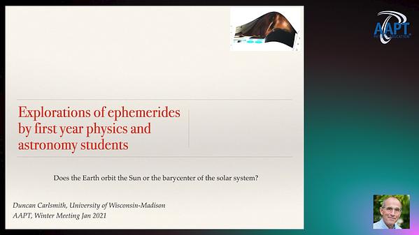 Underline | 1347 - Explorations of Ephemerides by First Year Physics ...