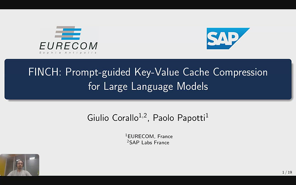 FINCH: Key-Value Cache Compression for Large Language Models Semantic Memory | Underline