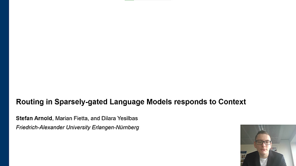 Routing in Sparsely-gated Language Models responds to Context | Underline