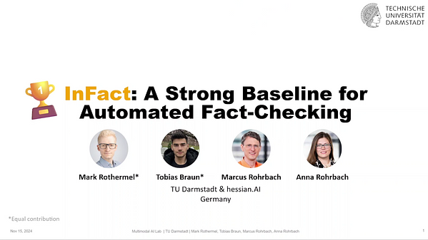 InFact: A Strong Baseline for Automated Fact-Checking | Underline