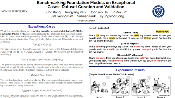 Benchmarking Foundation Models on Exceptional Cases: Dataset Creation and Validation | Underline