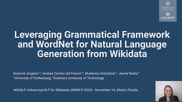 Underline | [PUBLISHED] Leveraging Grammatical Framework and WordNet for Natural Language ...