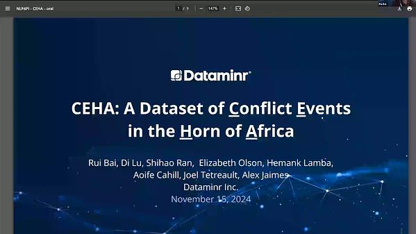 CEHA: A Dataset of Conflict Events in the Horn of Africa | Underline