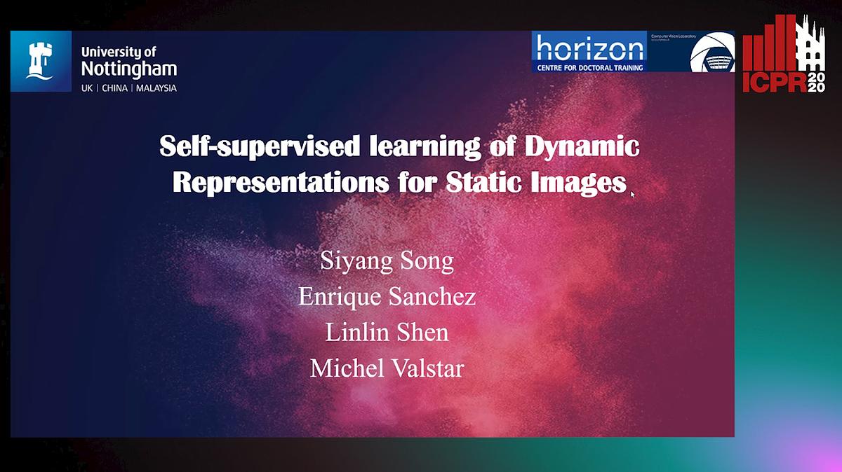 Underline Self Supervised Learning Of Dynamic Representations For