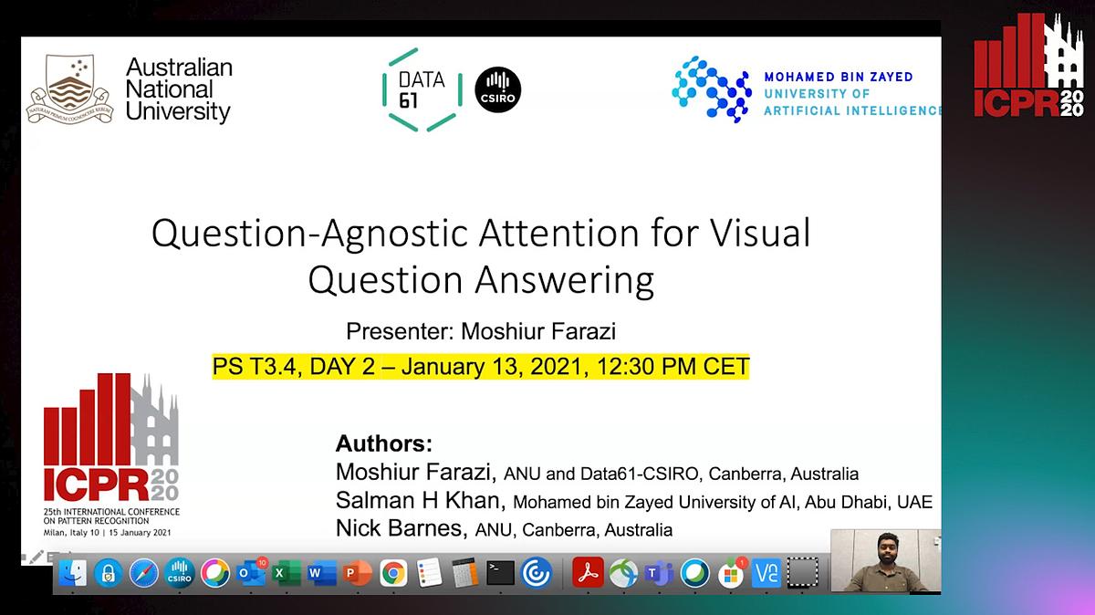Underline | Question Agnostic Attention for Visual Question Answering