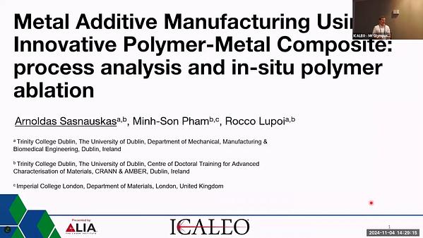 Metal Additive Manufacturing Using Innovative Polymer-Metal Composite ...