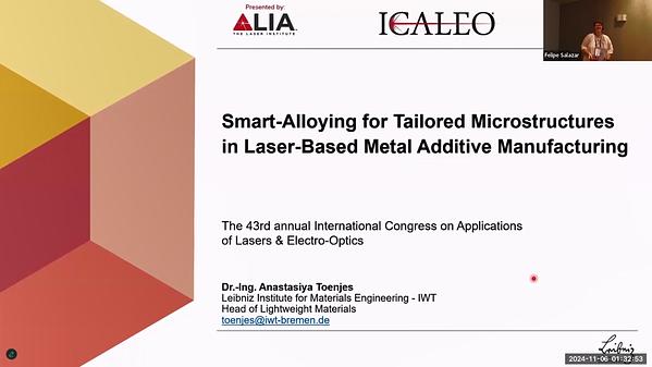 Underline | Smart-Alloying for Tailored Microstructures in Laser-Based ...