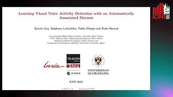 Learning Visual Voice Activity Detection With An Automatically Annotated Dataset Underline