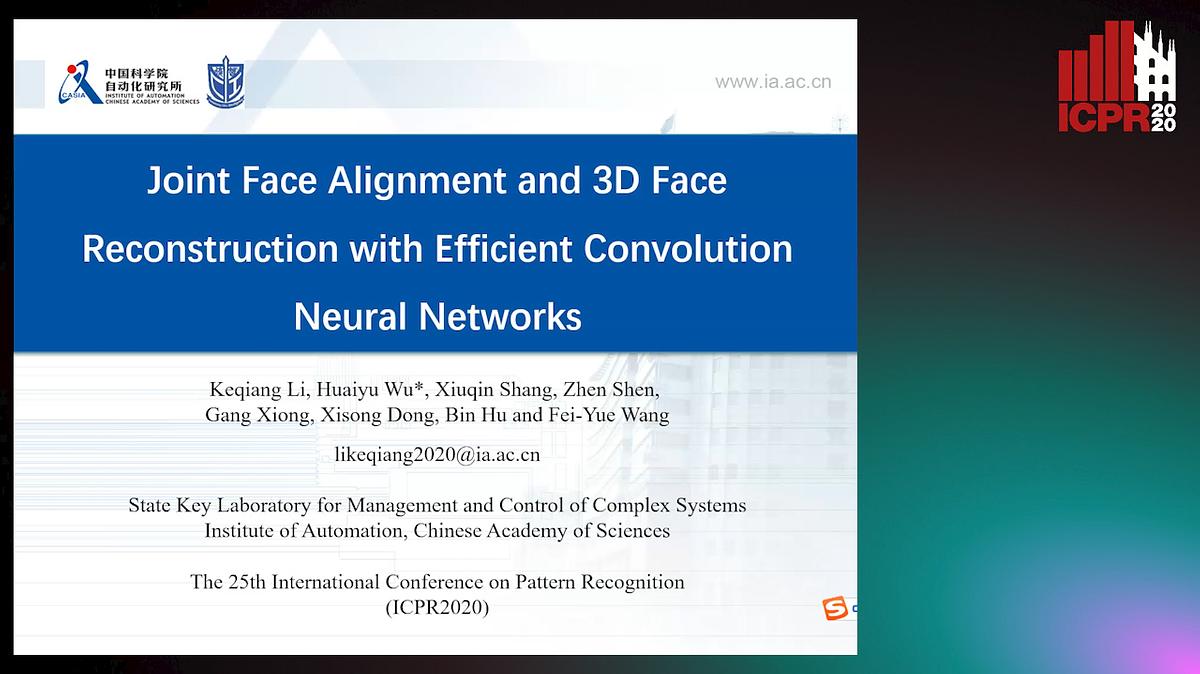 Underline Joint Face Alignment And 3d Face Reconstruction With Efficient Convolution Neural