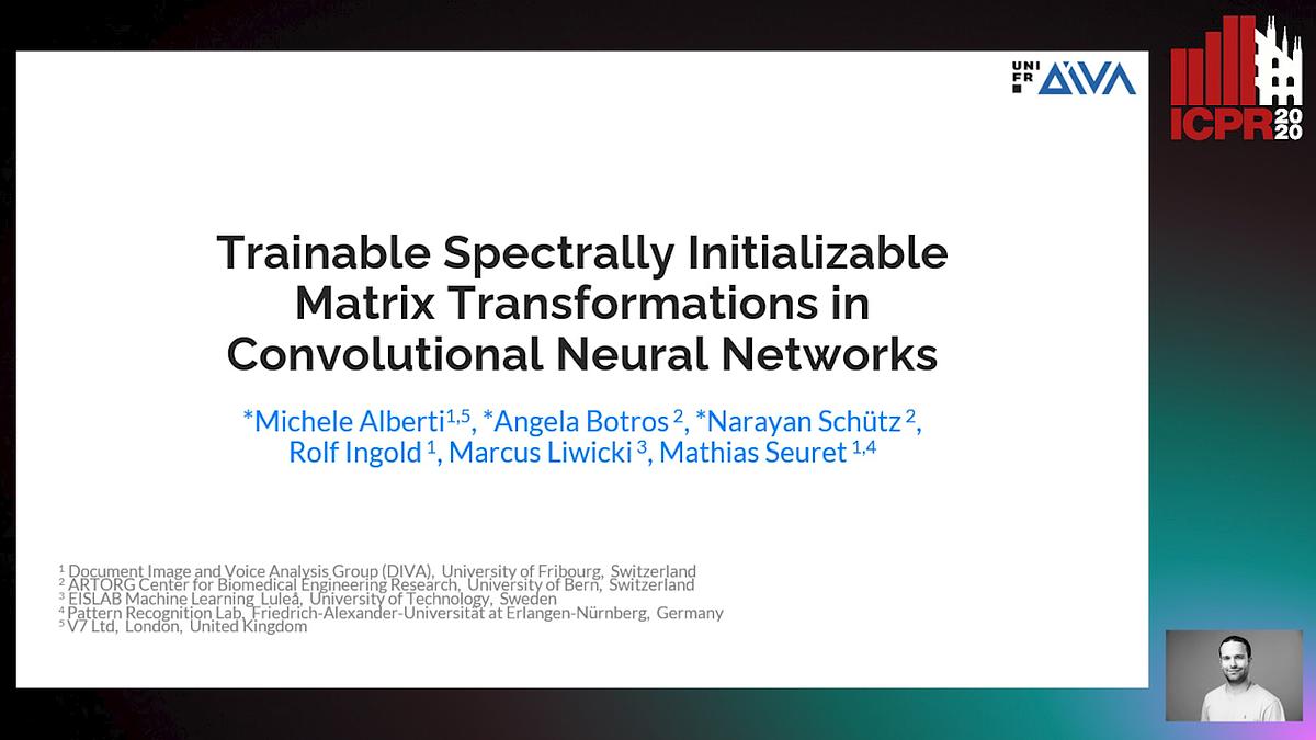Underline | Trainable Spectrally Initializable MatrixTransformations in Convolutional Neural ...