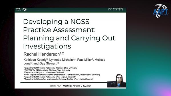 Underline | Developing a NGSS Practice Assessment: Planning and ...