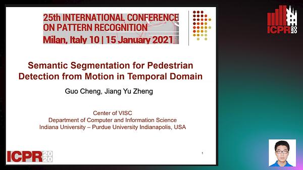 Underline Semantic Segmentation For Pedestrian Detection From Motion In Temporal Domain
