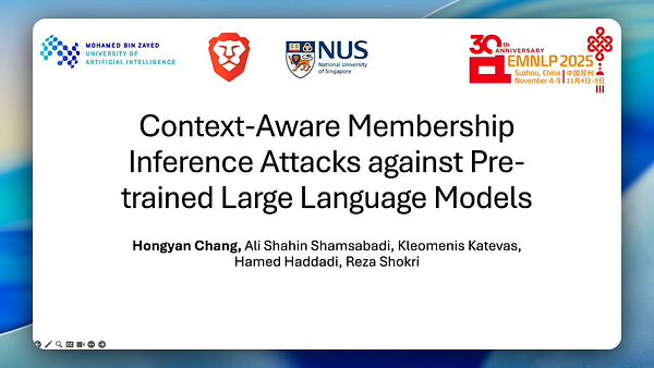 Context-Aware Membership Inference Attacks against Pre-trained Large ...
