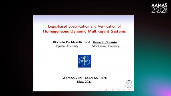 Underline | Logic-based Specification and Verification of Homogeneous Dynamic Multi-agent ...