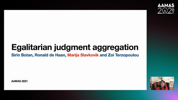 Underline | Egalitarian Judgment Aggregation