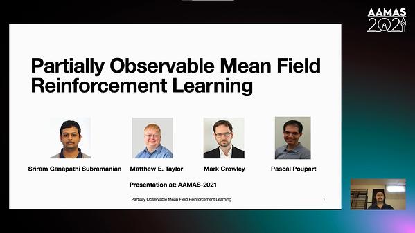 Underline | Partially Observable Mean Field Reinforcement Learning