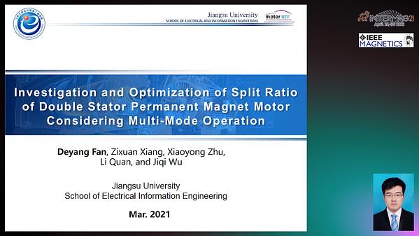 Underline | Split Ratio Investigation of Double Stator Permanent Magnet ...