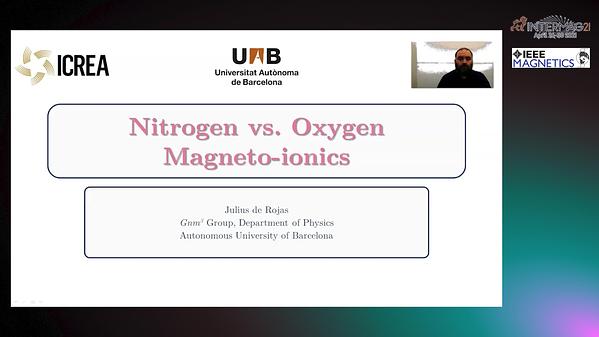 Underline | Oxygen vs. Nitogen Magneto-ionics