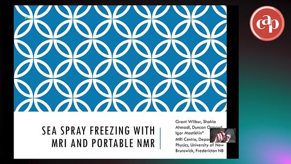Sea spray freezing measurements with MRI and portable NMR | Underline