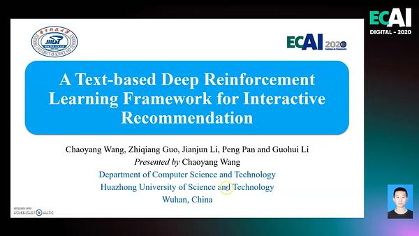 Underline A Text Based Deep Reinforcement Learning Framework For Interactive Recommendation