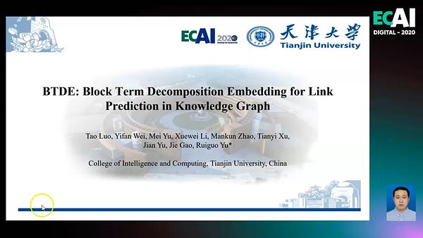 Underline | BTDE: Block Term Decomposition Embedding for Link Prediction in Knowledge Graph