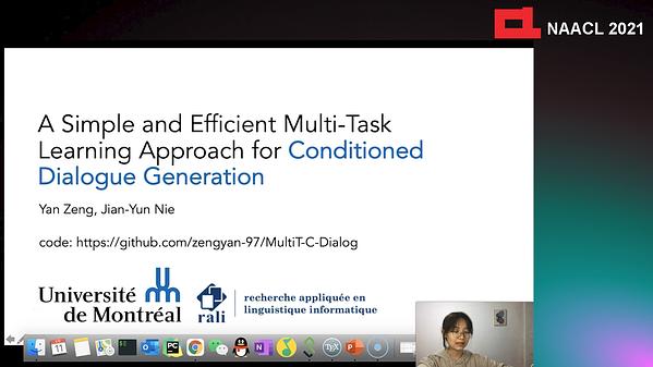 Underline | A Simple and Efficient Multi-Task Learning Approach for Conditioned Dialogue Generation