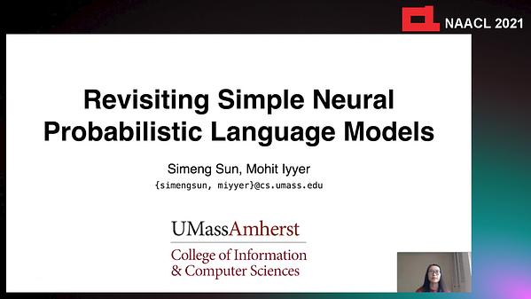 Underline | Revisiting Simple Neural Probabilistic Language Models