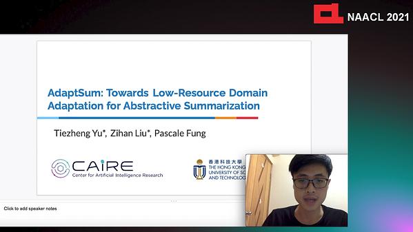 Underline | AdaptSum: Towards Low-Resource Domain Adaptation for Abstractive Summarization