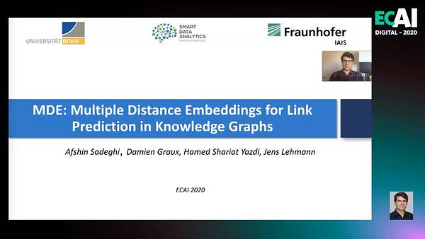 Underline | MDE: Multiple Distance Embeddings for Link Prediction in Knowledge Graphs